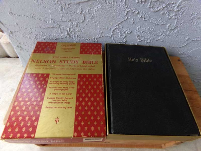 Bible King James Version Nelson Study Bible 1970 Vintage | Etsy