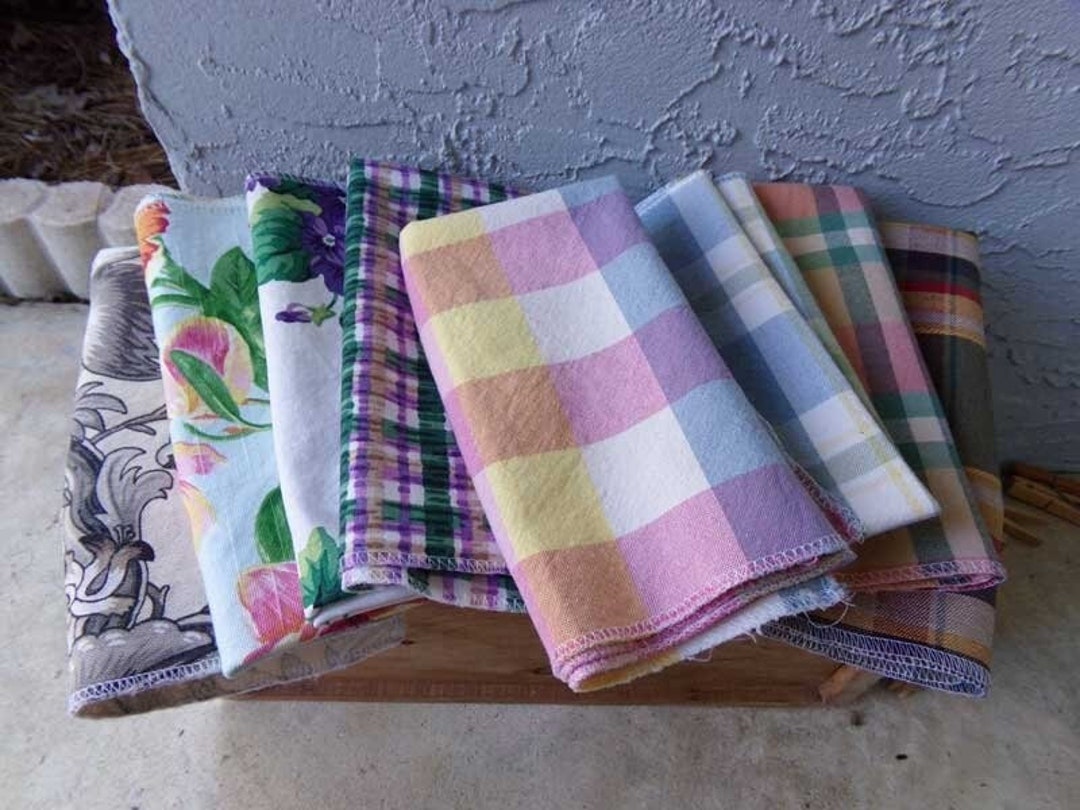 Fabric Squares, Vintage Fabric Squares, Old Fabric, Fabric Samples ...