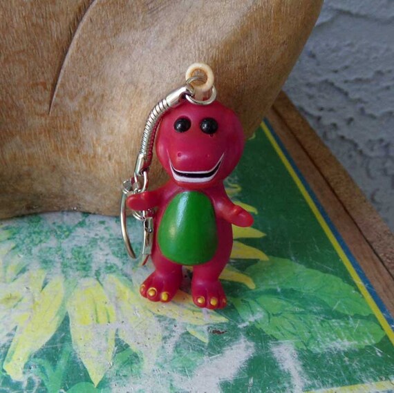 Barney Keychain Vintage Barney Keychain Purple Dinosaur - Etsy