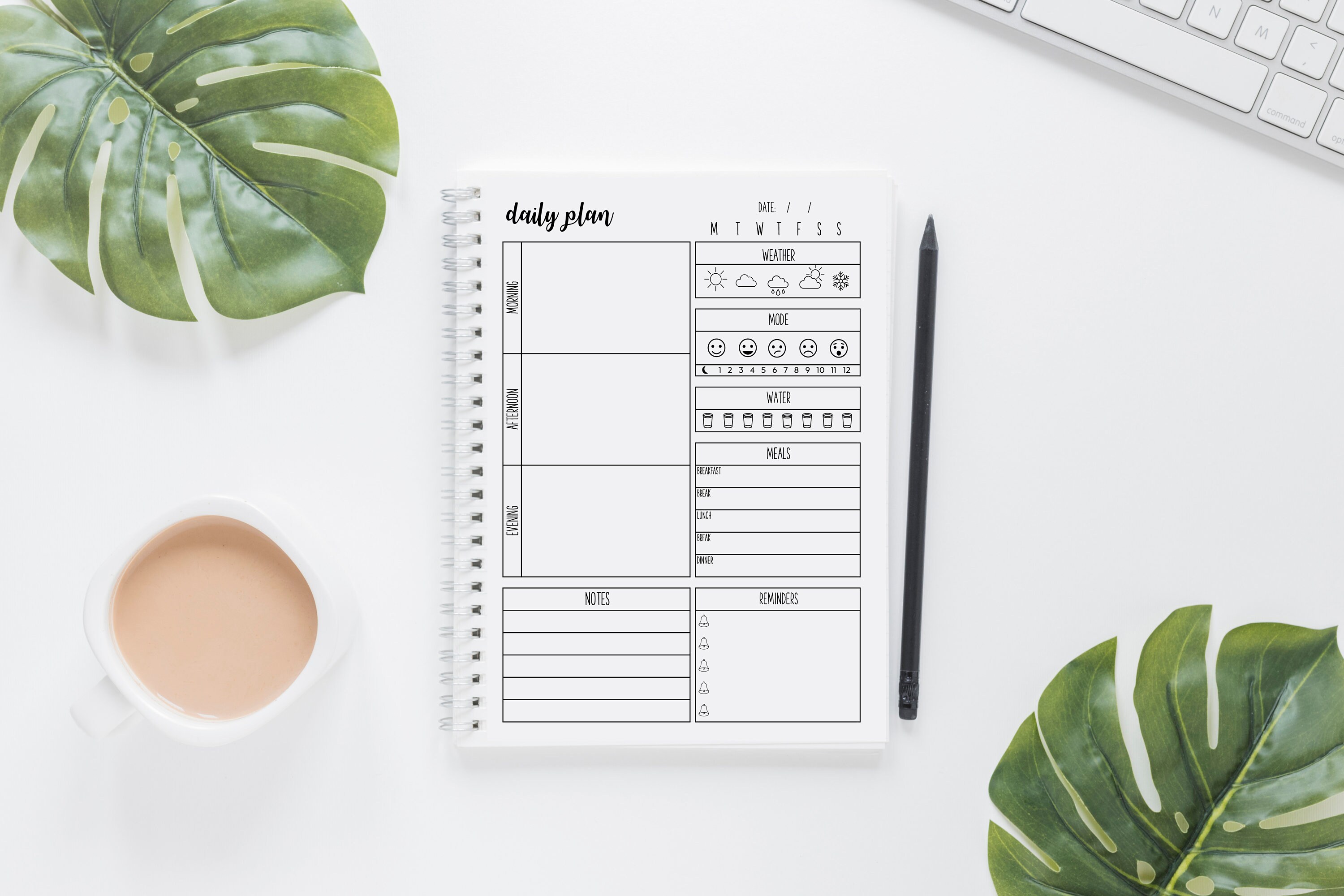 Bullet Journal Daily Plan Printable Planner Page PDF | Etsy