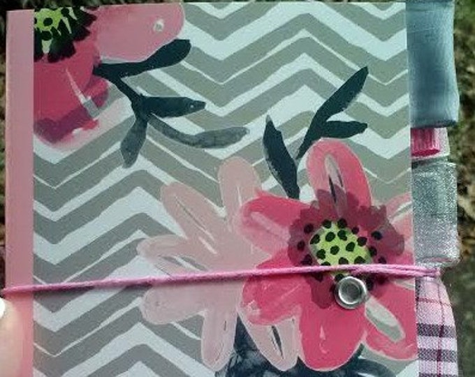 Mini Pink & Grey Altered Journal - Etsy