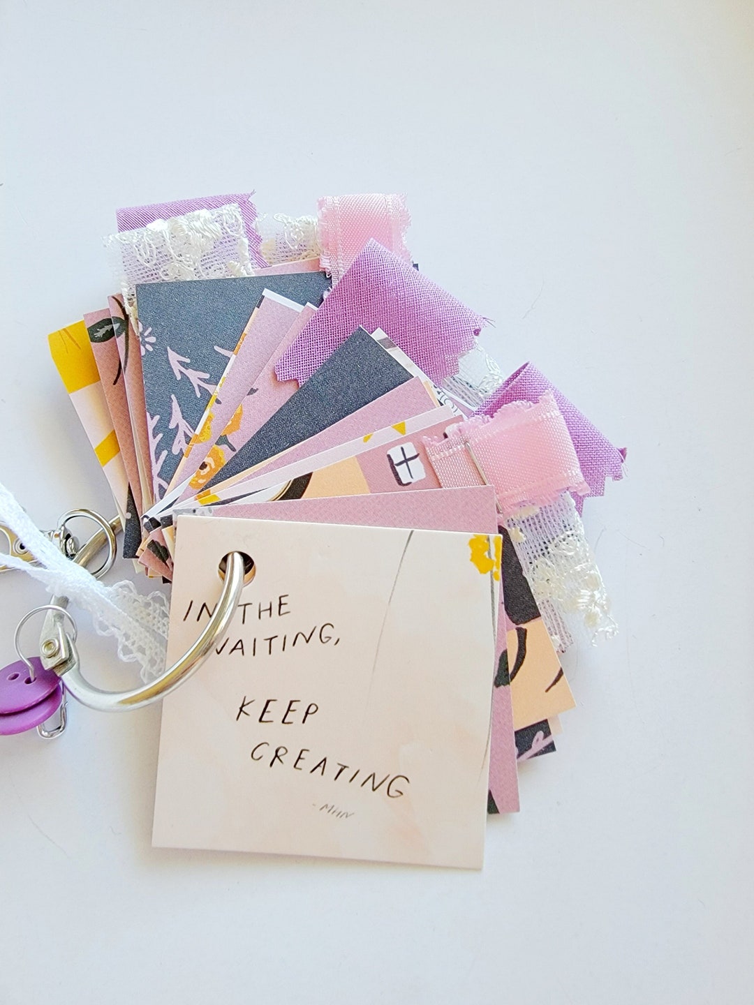 QUOTE JUNK JOURNAL /key Chain Junk Journal/journal Quote/mini Junk ...