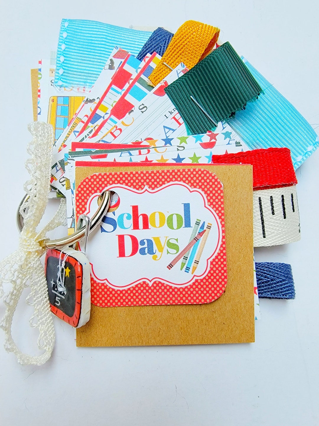 BACK TO SCHOOL Junk Journal/fashion Bag Charm/journal/elementary ...