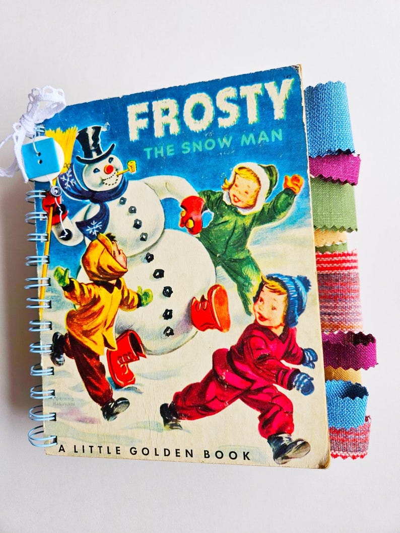 FROSTY VINTAGE GOLDEN Book Junk Journal/winter Journal/winter Decor ...