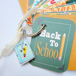 BACK TO SCHOOL Junk Journal/key Chain Junk Journal/journal/elementary ...