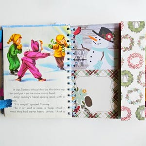 FROSTY VINTAGE GOLDEN Book Junk Journal/winter Journal/winter Decor ...