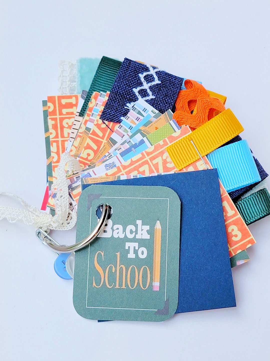 BACK TO SCHOOL Junk Journal/fashion Bag Charm/journal/elementary ...