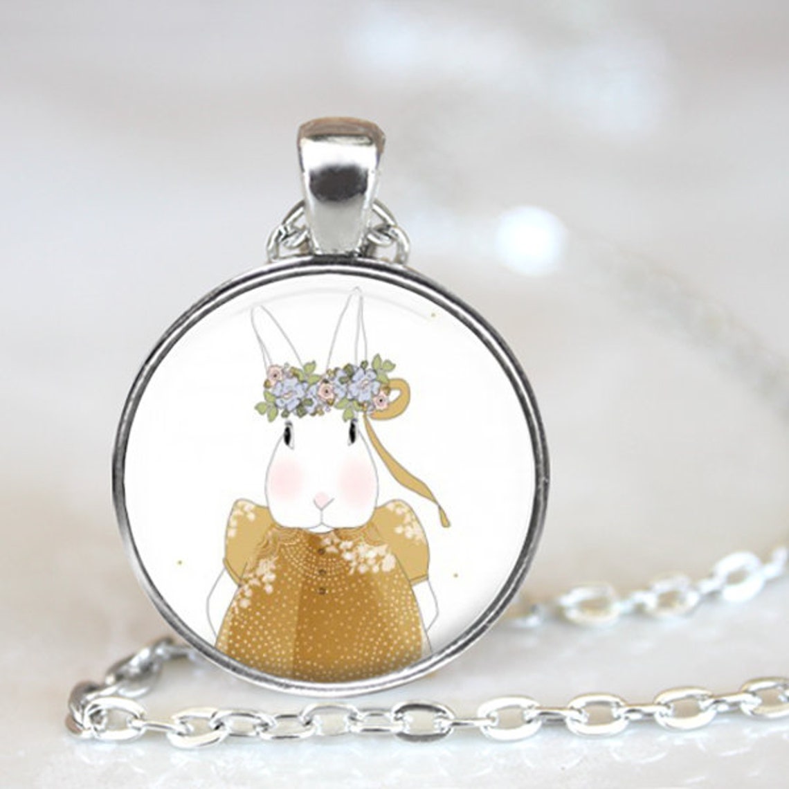 Bunny Necklace Bunny Pendant Necklace Bunny Jewellery | Etsy