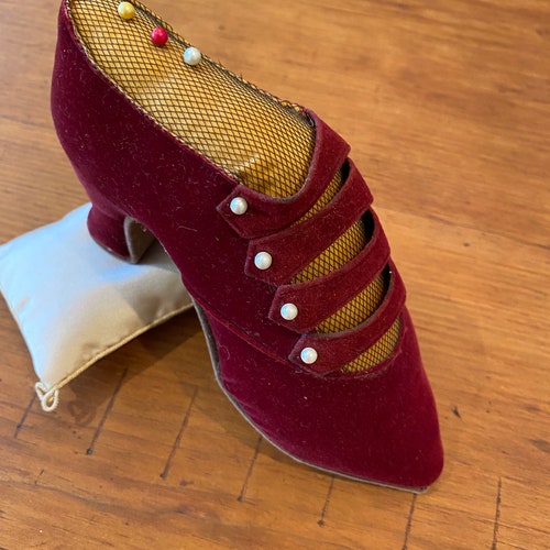 Antique Handmade Pincushion Victorian Boot Pin Cushion - Etsy