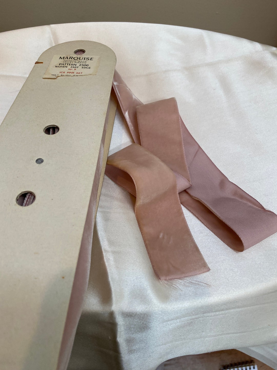 French Antique Rayon Velvet Trim Ribbon Yardage Old Store Stock 1 1/2 ...