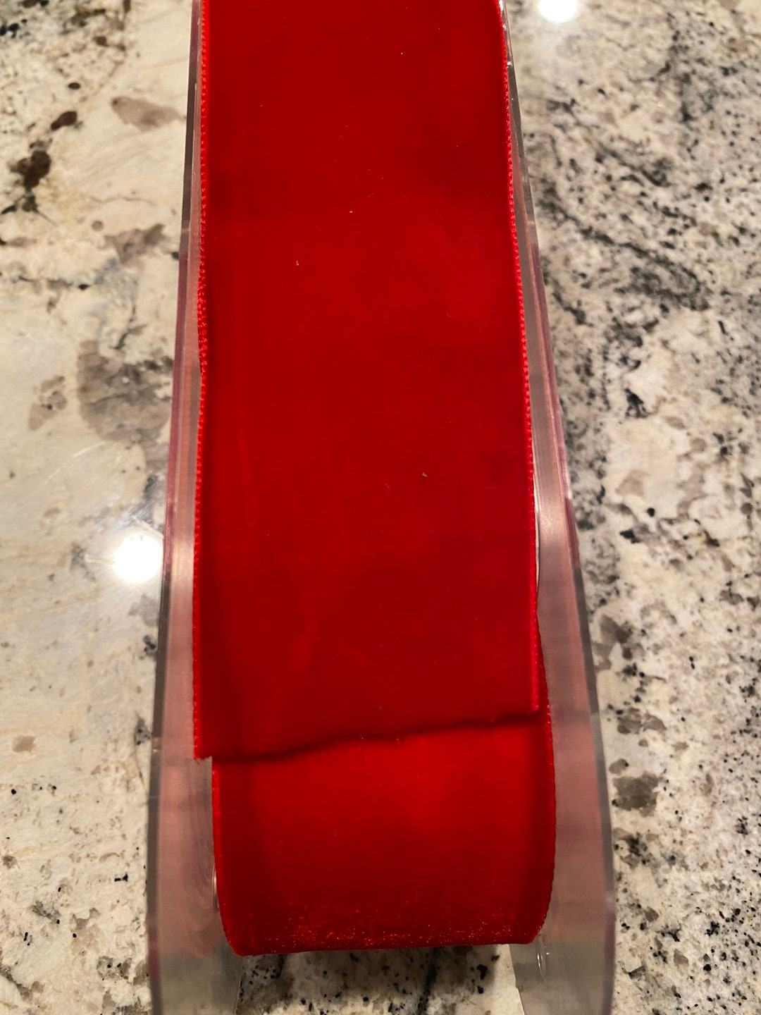 Vintage True Red Velvet Trim Ribbon Yardage Old Store Stock 2" or 1.5 ...