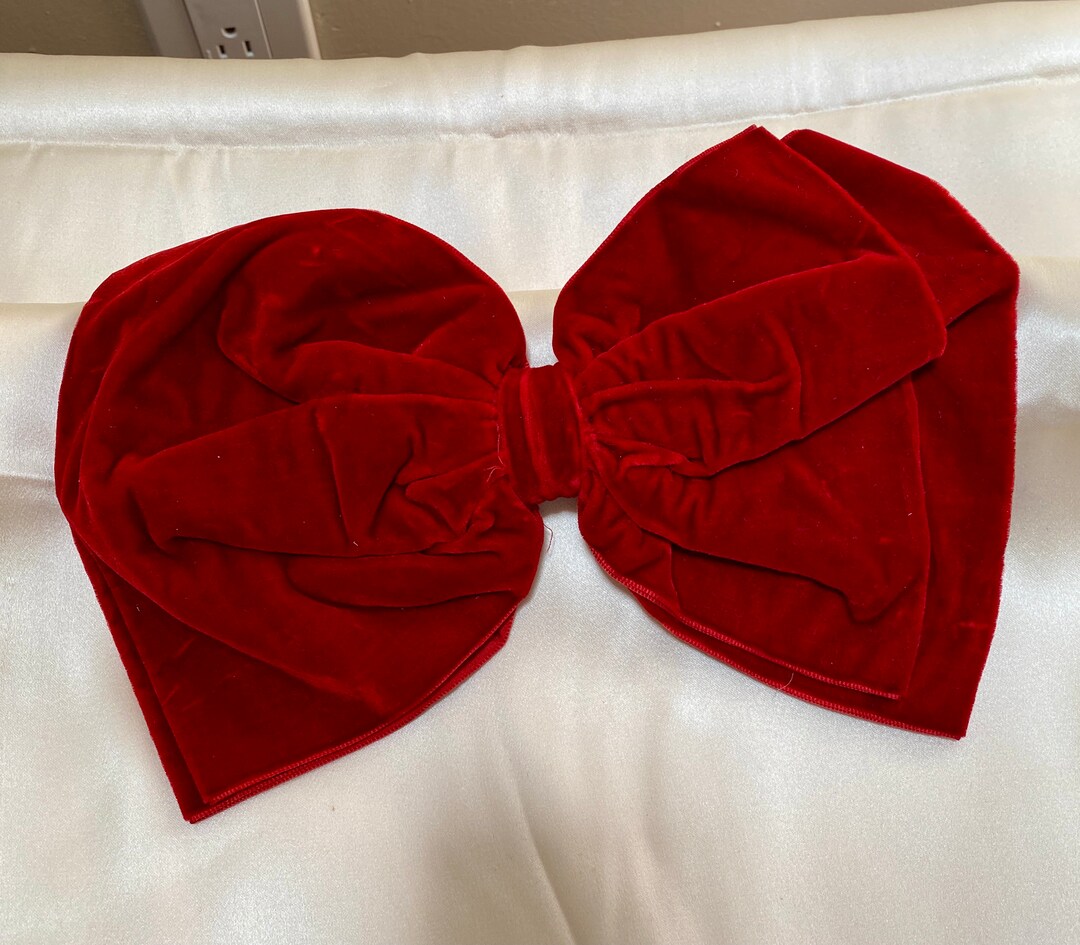 Most Beautiful Red Silk Velvet Antique Ribbon Bow - Etsy