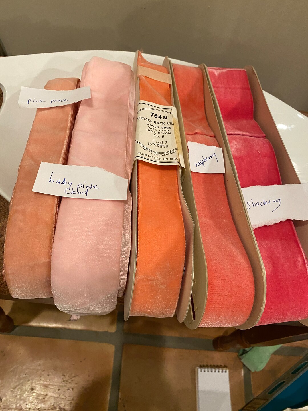 Vintage Velvet Fine Ribbon Trim Old Store Stock - Etsy