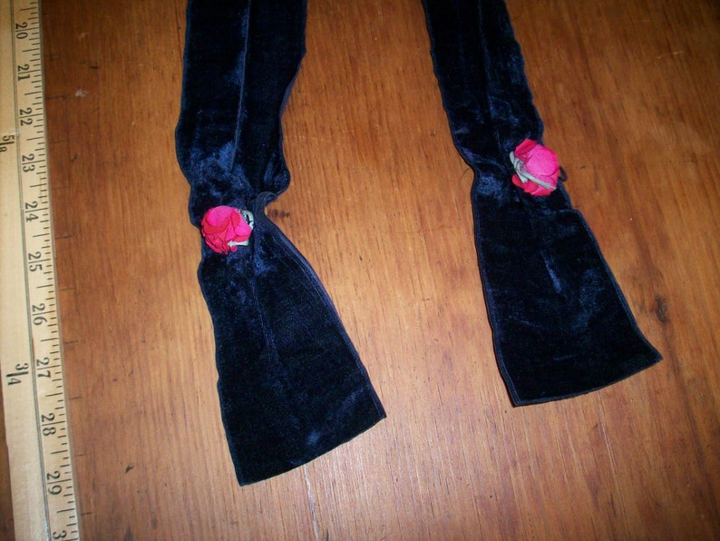 Antique Ribbon Bow Navy Blue With Red Roses - Etsy