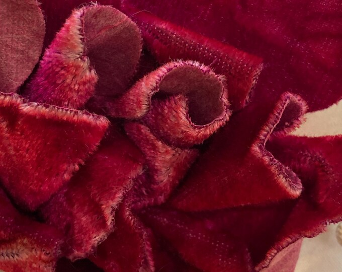 Luscious Antique Velvet Red Rose - Etsy