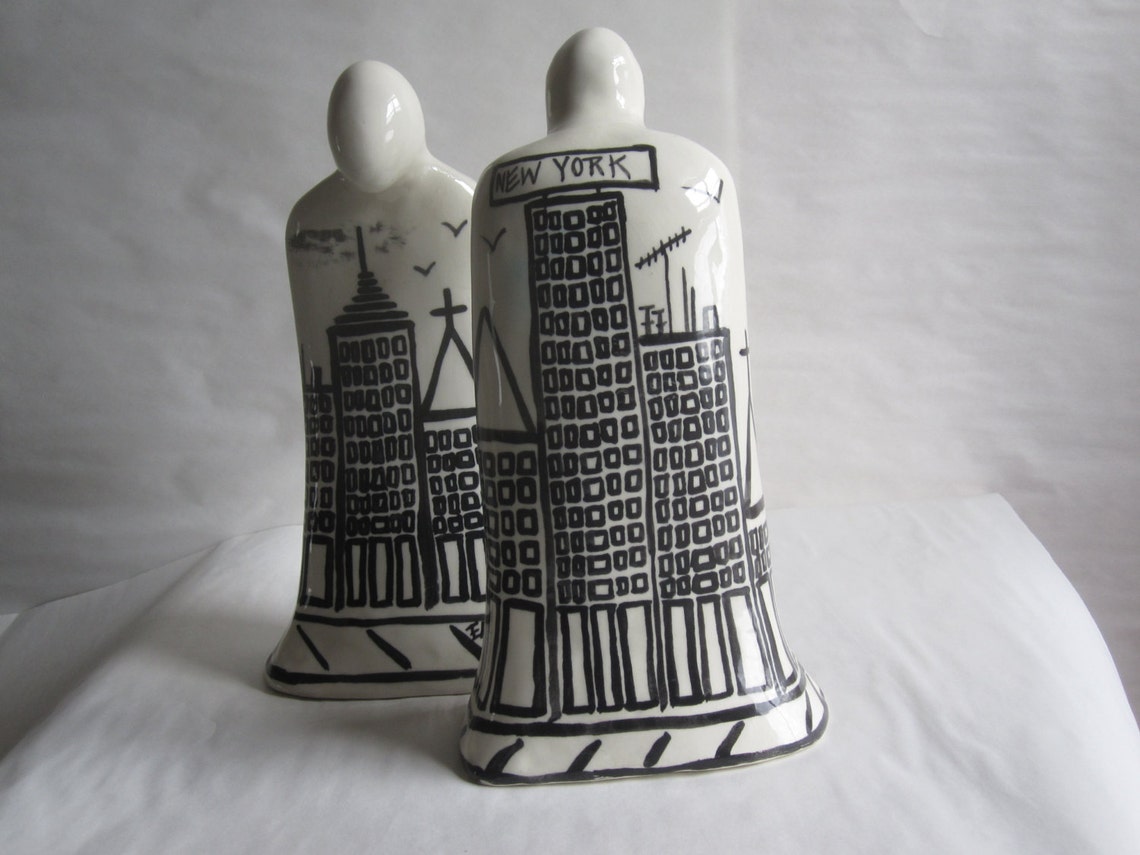 Humble Figures With Cityscape Design - Etsy