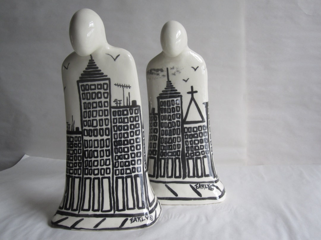 Humble Figures With Cityscape Design - Etsy