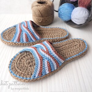 CROCHET PATTERN - SCRAPPY Slides,sandals,slip Ons,slippers,flip-flops ...