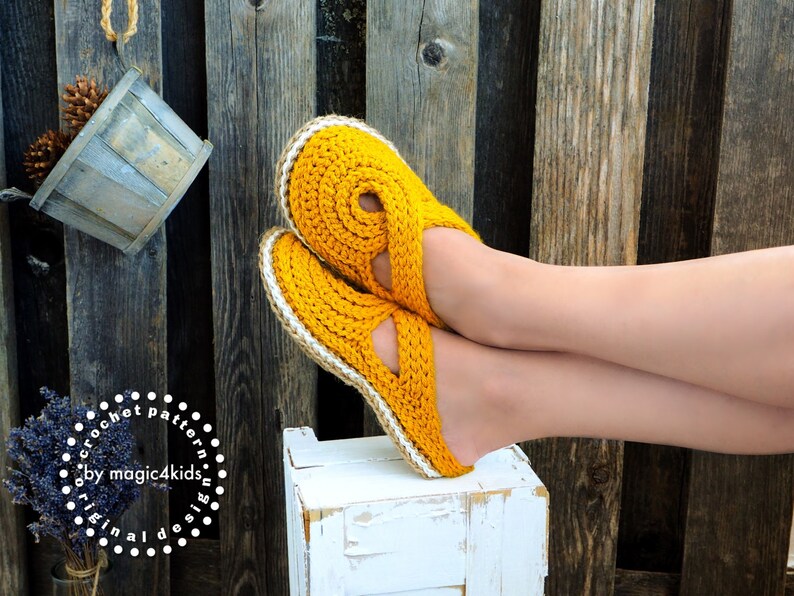 CROCHET PATTERN Women Twisted Strap Clogs With Rope | Etsy