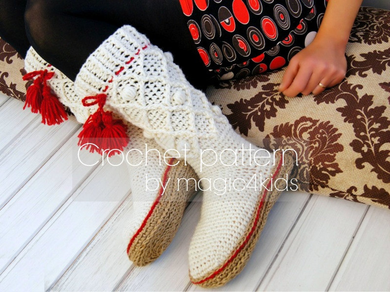 Crochet Pattern: Women Boots With Rope Solessoles - Etsy