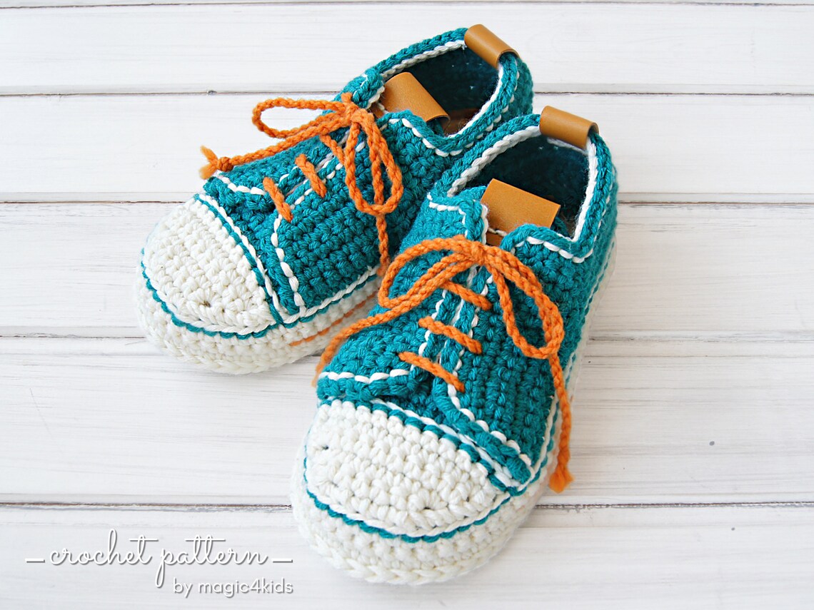 Crochet Pattern- Converse Inspired Slippers,slippers,winter,adult Sizes ...