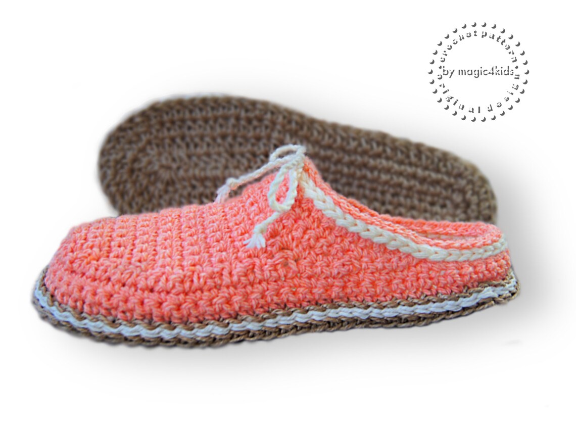 Crochet pattern-women basic clogs with jute rope solessoles | Etsy