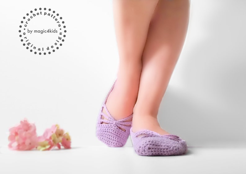 CROCHET PATTERN BALLET woman string slippersbuttonsall | Etsy
