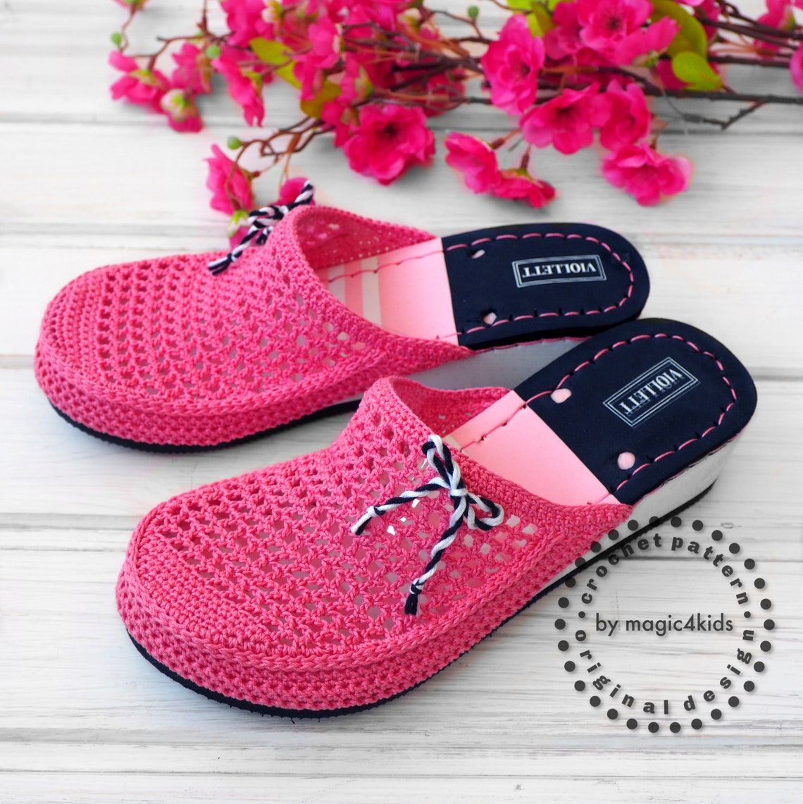 CROCHET PATTERN SUMMER Clogs on Flip-flop Wedgesall Women | Etsy