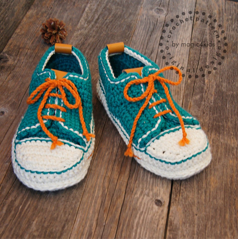 Crochet Pattern- Converse Inspired Slippers,slippers,winter,adult Sizes ...