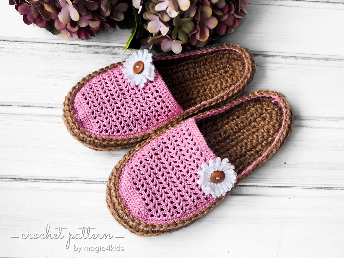 Crochet Pattern DAISY Summer Clogs With Rope Solessoles | Etsy