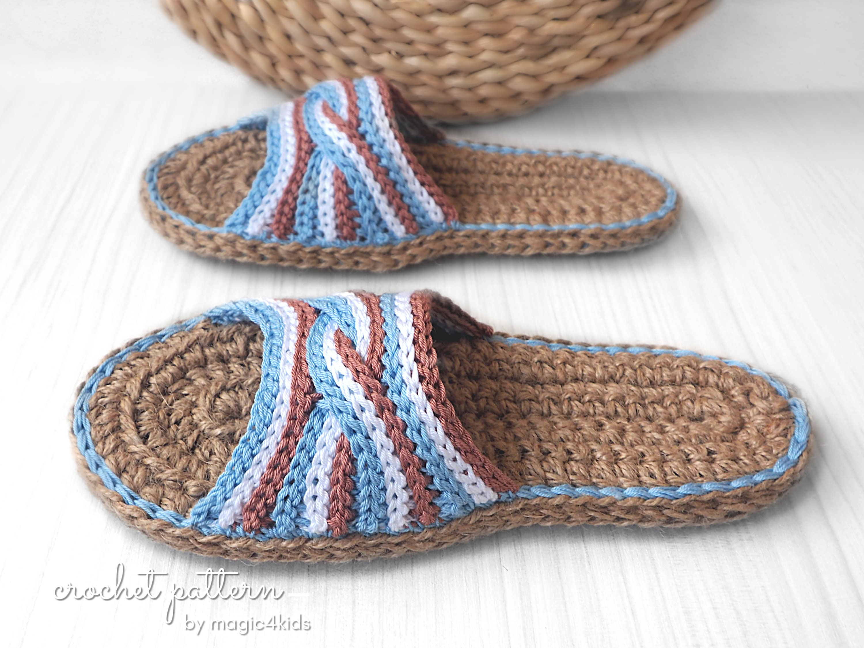 CROCHET PATTERN - SCRAPPY Slides,sandals,slip Ons,slippers,flip-flops ...