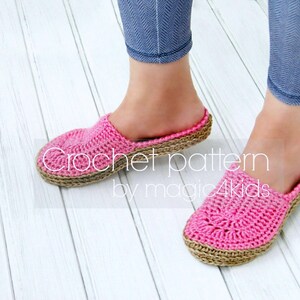 Crochet Pattern- Women Clogs With Rope Soles,soles Pattern Included,all ...
