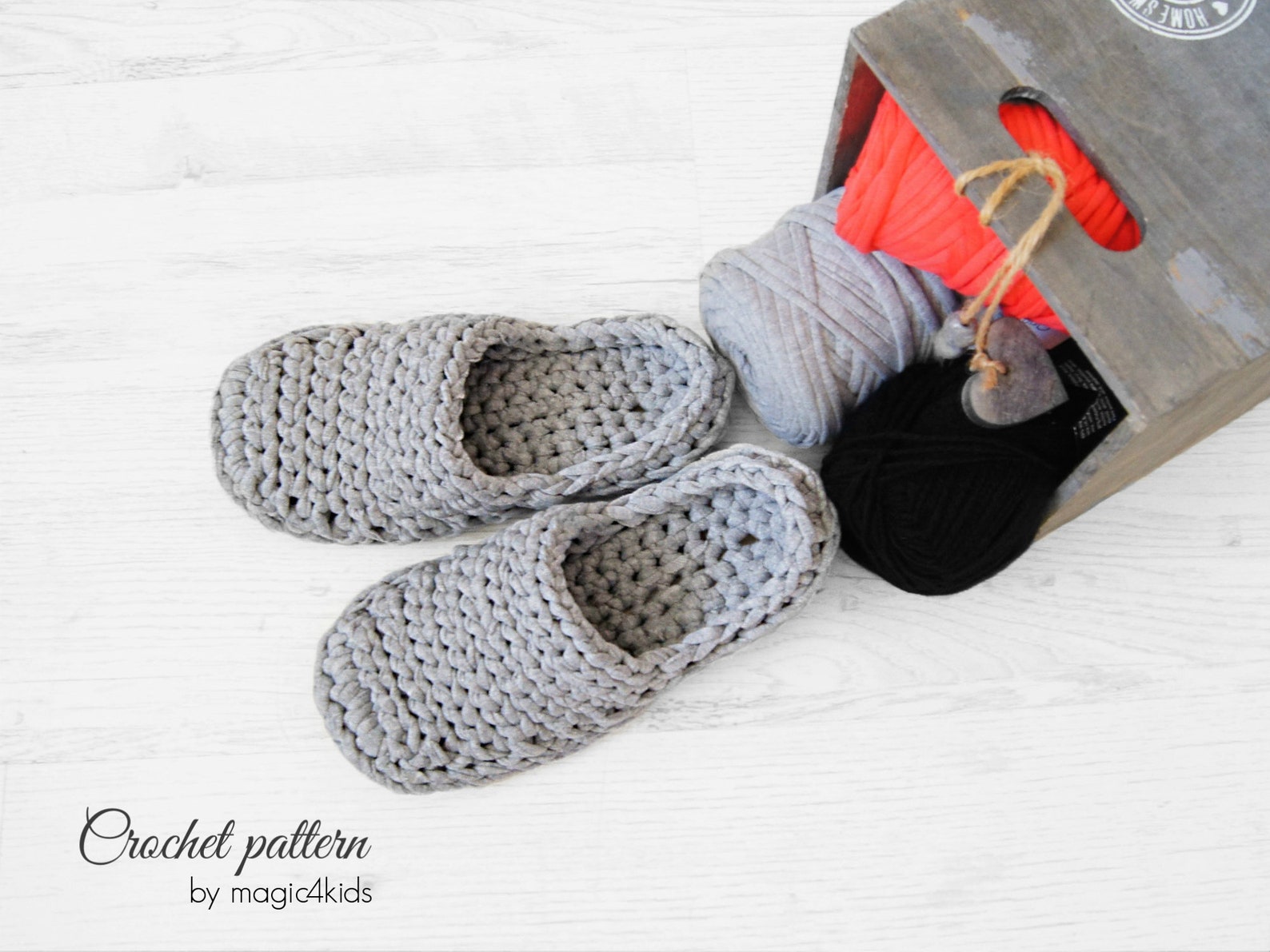 Crochet Pattern Women T-shirt Yarn Clogsslippersslip - Etsy