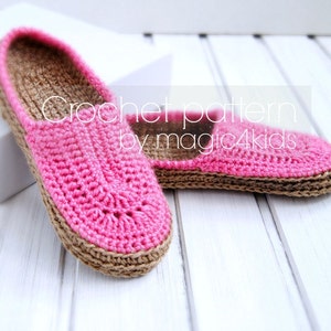 Crochet Pattern- Women Clogs With Rope Soles,soles Pattern Included,all ...