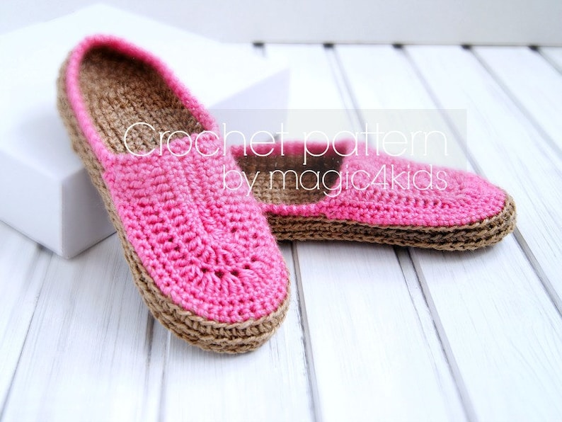 Crochet Pattern Women Clogs With Rope Solessoles Pattern - Etsy