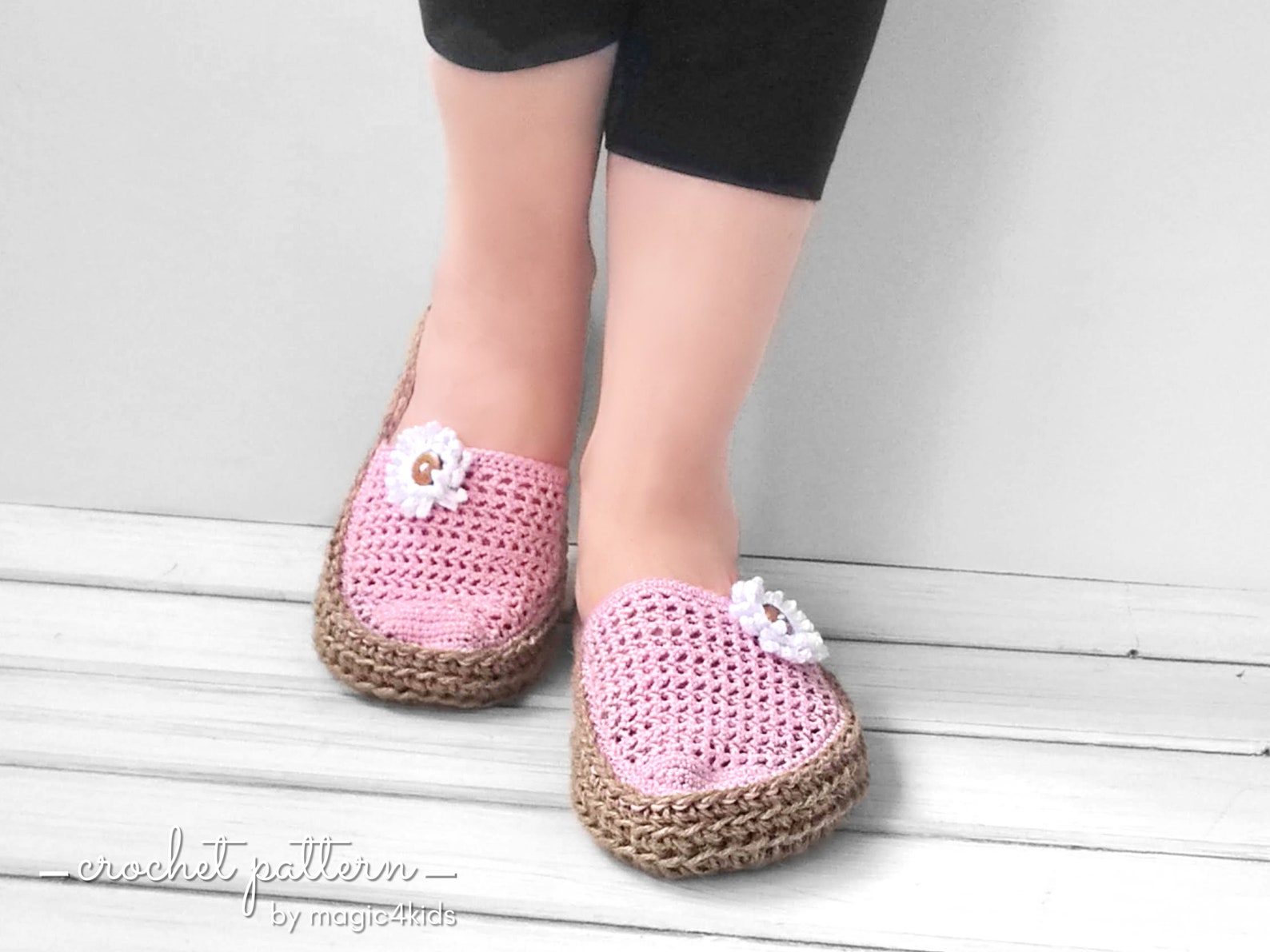 Crochet Pattern DAISY Summer Clogs With Rope Solessoles | Etsy