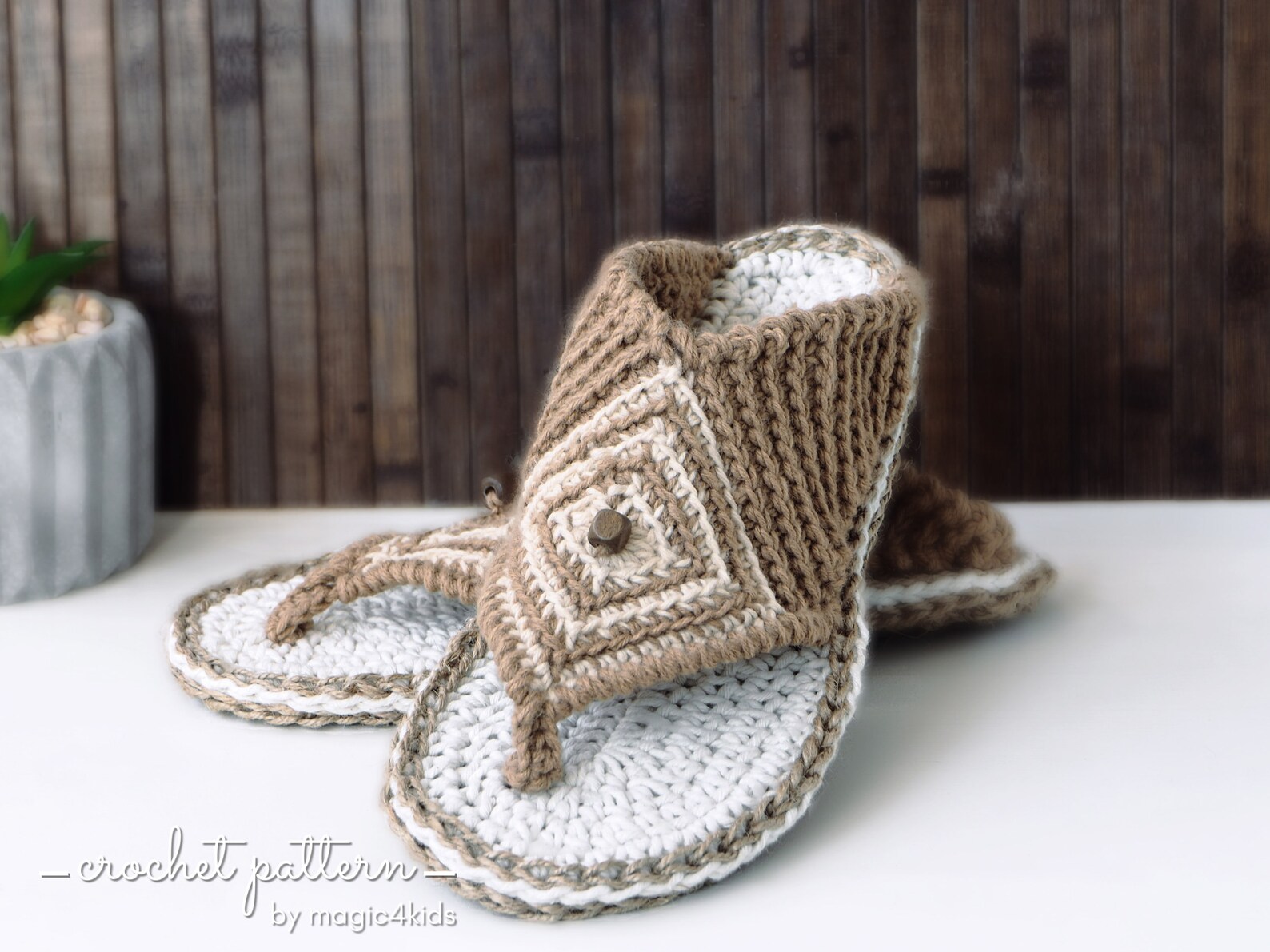 Crochet Pattern Thong Sandals With Rope Solesslip - Etsy