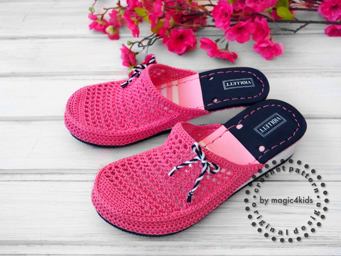 CROCHET PATTERN SUMMER Clogs on Flip-flop Wedgesall Women | Etsy