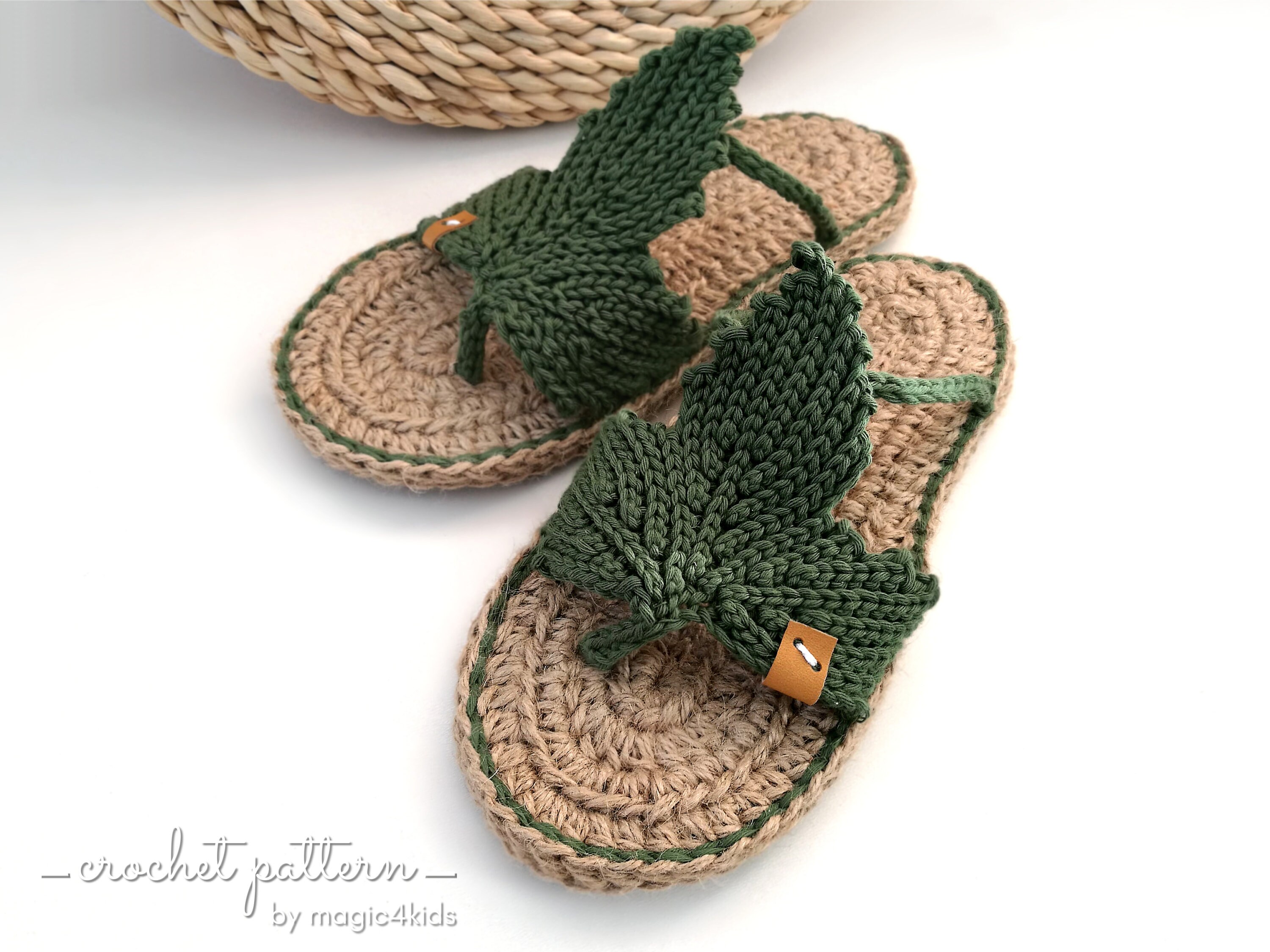CROCHET PATTERN - JUNGLE Thong Sandals,slip Ons,slippers,flip-flops ...