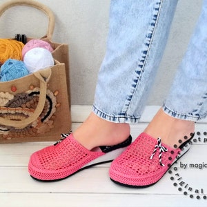 CROCHET PATTERN- SUMMER Clogs on Flip-flop Wedges,all Women Sizes,adult ...