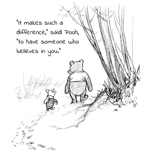 It Makes Such a Difference Said Pooh to Have Someone Who - Etsy