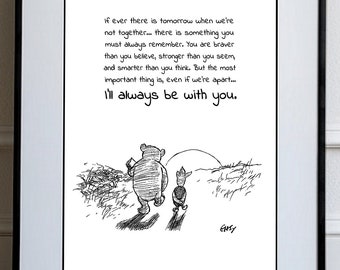 If Ever There is a Tomorrow When We're... Winnie the Pooh Quote Classic ...