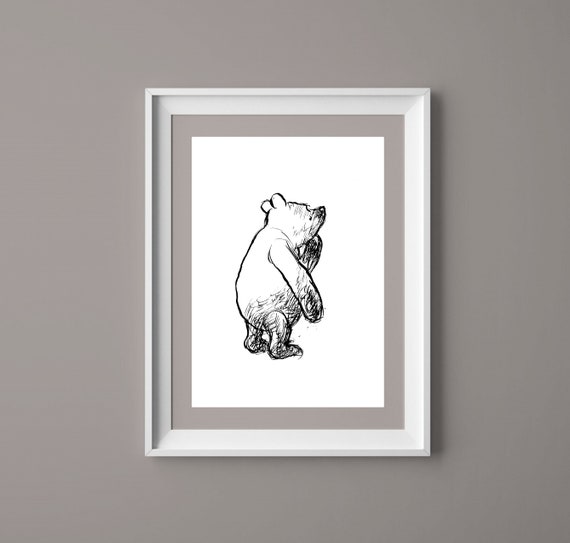 Winnie the Pooh Poster Classic Vintage Print Nursery Art Print - Etsy