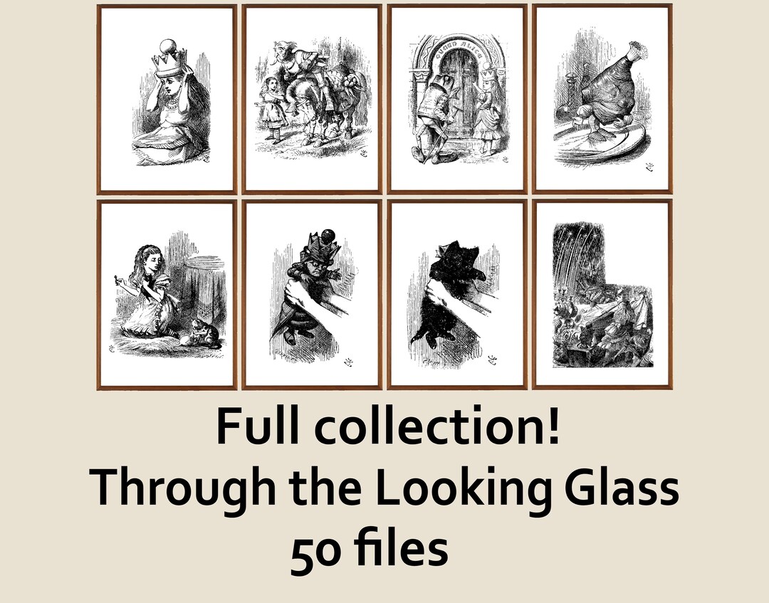 Alice Through the Looking Glass Full Collection John Tenniel Vintage ...