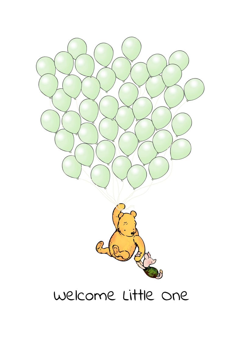 Welcome Little One Baby Shower Signature Guest Book Winnie the Pooh ...