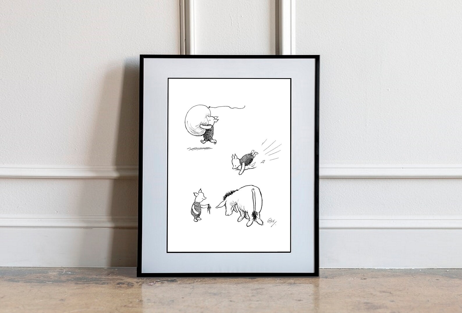 Piglet Poster Classic A.a.milne Vintage E. H. Shepard Print - Etsy Norway