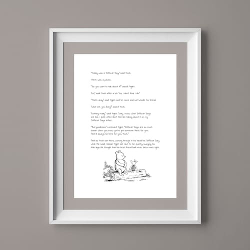 Today Was A Difficult Day Said Pooh Do You Want To Talk Etsy