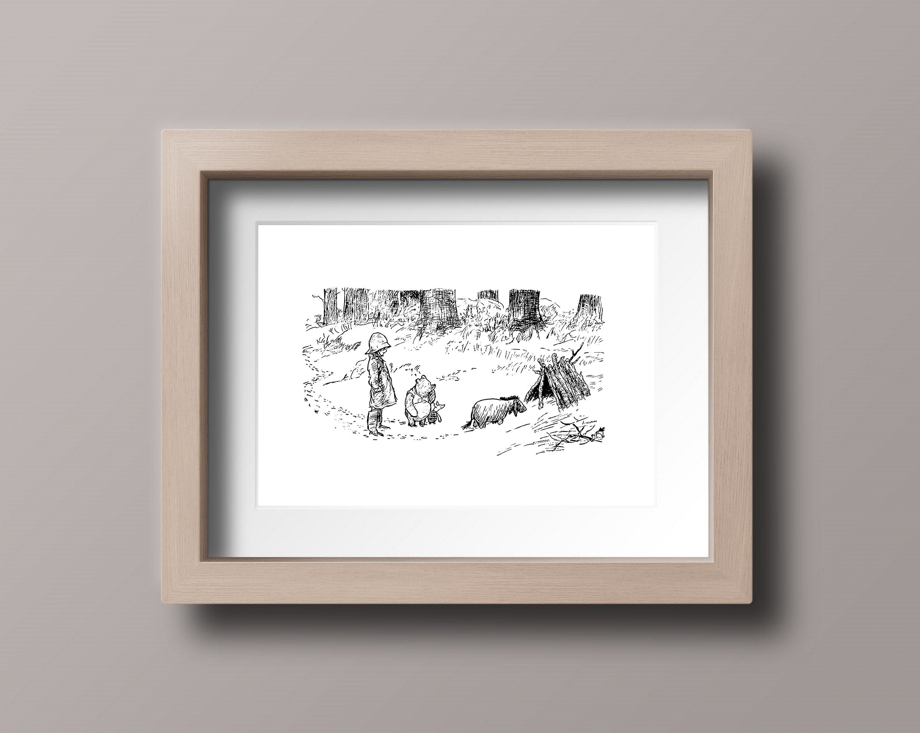 Eeyore Winnie the Pooh Poster Classic Vintage E. H. Shepard | Etsy