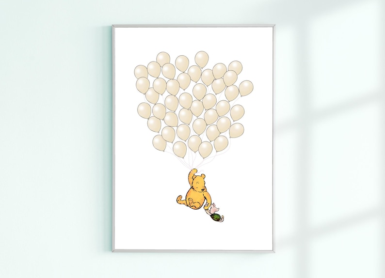Winnie the Pooh Baby Shower Signature Guest Book Pooh and Piglet on ...