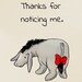 Thanks for Noticing Me....eeyore Winnie the Pooh Quote Poster Kids ...